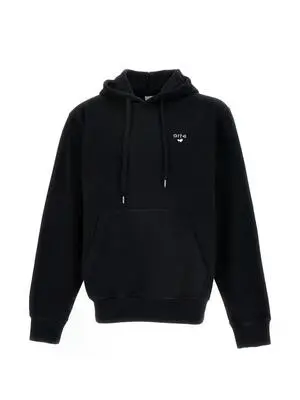 ARTE ANTWERP Logo Embroidered Drawstring Hoodie - Black