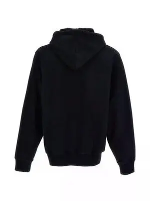 ARTE ANTWERP Logo Embroidered Drawstring Hoodie - Black