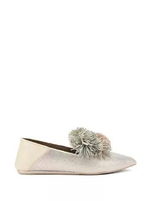 Kurt Geiger Pointed Toe Pom-pom Loafers