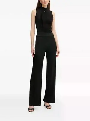 Armani Exchange Ribbed High Neck Sleeveless Top - Black