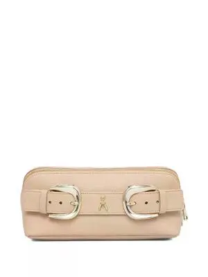 Patrizia Pepe Buckled Makeup Bag - Neutrals