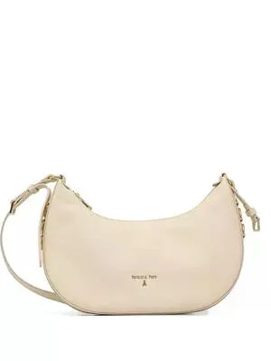 Patrizia Pepe Zip Logo Shoulder Bag - Neutrals