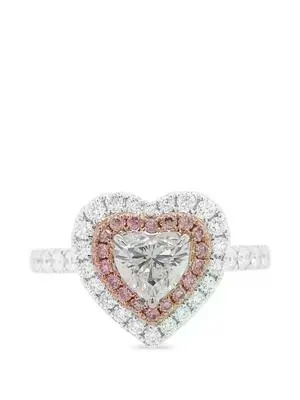 HYT JEWELRY Heart-motif Diamond Ring - Silver