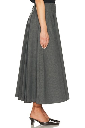 HELSA Wool Blend Pleated Skirt
