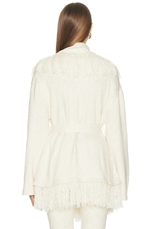 SEROYA Winslet Cardigan With Fringed Trim