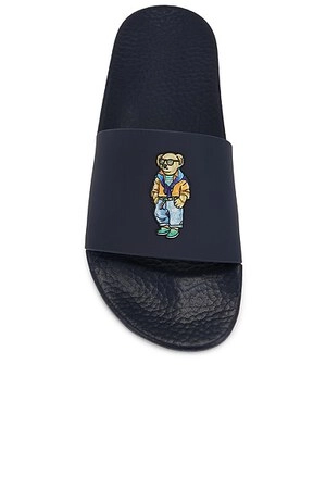 Polo Ralph Lauren Eva Bear Slide Sandals - Navy