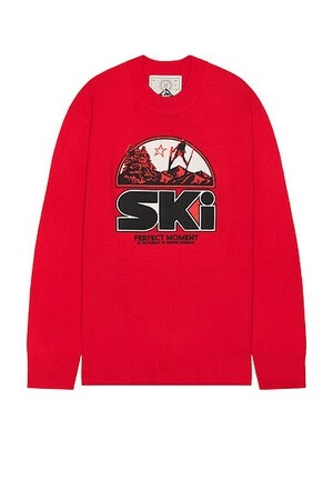 Perfect Moment Adler Crew Neck Sweater - Red