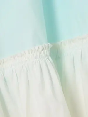 JW Anderson Cold-shoulder Tiered Ruffled Tie & Dye Cotton-poplin Mini Dress