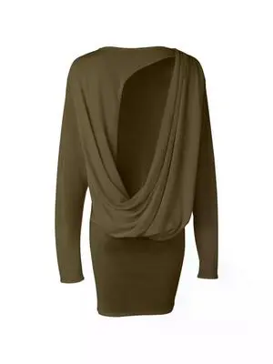 Jacquemus Mistral Draped Mini Dress - Green