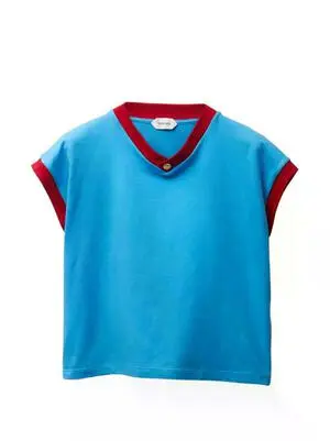 Versace Stretch Cotton-jersey Slim T-shirt - Blue