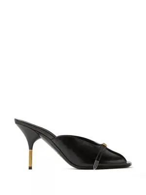 Versace Nyx Leather Sandals - Black