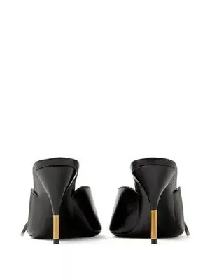 Versace Nyx Leather Sandals - Black