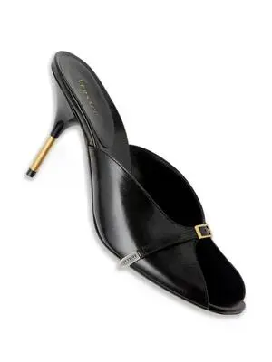 Versace Nyx Leather Sandals - Black