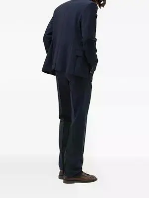 Versace Wool-mohair Slim Formal Trousers - Blue