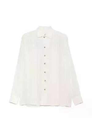 ALESSANDRO GHERARDI Striped Button Shirt - Neutrals