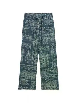 A PAPER KID Popeline Paisley Trousers