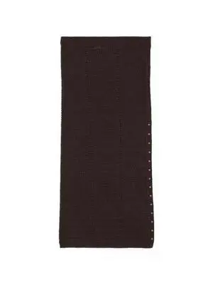 A PAPER KID Knitted Studded Midi Skirt - Brown