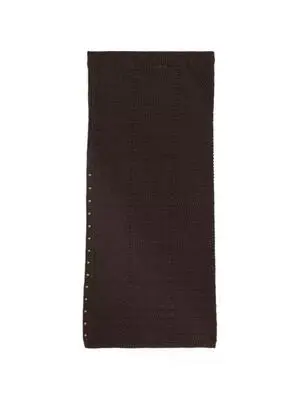 A PAPER KID Knitted Studded Midi Skirt - Brown