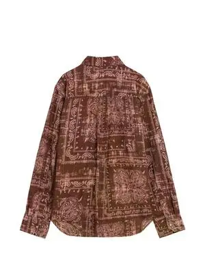 A PAPER KID Popeline Buttoned Paisley Shirt