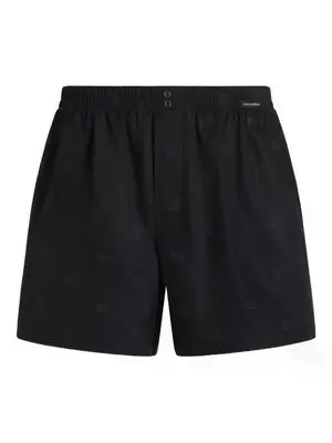Dolce & Gabbana Logo-print Poplin Boxer Shorts Black