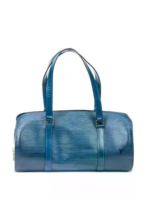 LOUIS VUITTON 1997 Soufflot Zipped Tote Bag - Blue
