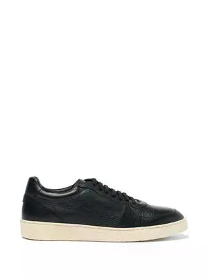 SCAROSSO Agostino Lace-up Calf Leather Sneakers - Black
