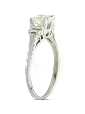 LB EXCLUSIVE 14k White Gold 1.22 Carat Diamond Centre Stone Ring With 0.30 Carat Diamond Accents