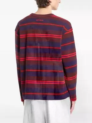 Adidas Long-sleeve Stripe Waffle Sweatshirt