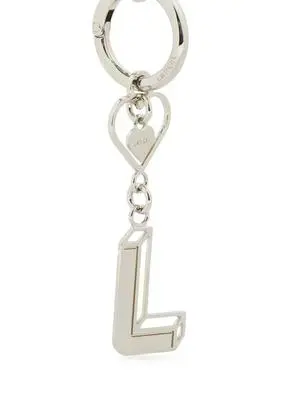 LANCEL Letter-detail Keyring - Silver