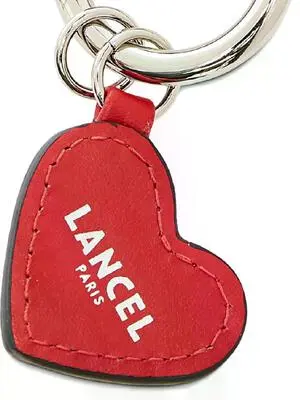 LANCEL Heart-shape Keyring - Red