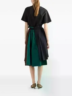 Prada Asymmetrical Pleated Wrap Skirt