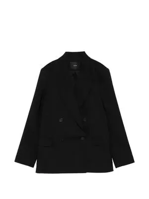 JOSEPH Wool Double-breasted Blazer - Black