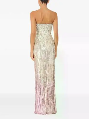 Jenny Packham Embellished Strapless Maxi Dress