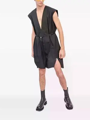 Rick Owens Sleeveless V-neck Jumpsuit With Belt