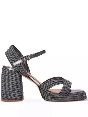 CastaÑer Metallic-finish Braided Espadrille Sandals