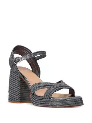 CastaÑer Metallic-finish Braided Espadrille Sandals