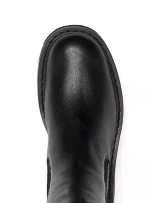 FERRAGAMO Logo-embossed Leather Chelsea Boots