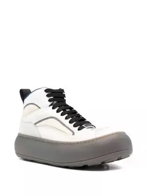 Moschino High Top Sneakers With Logo Detail