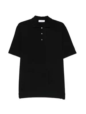 LARDINI Buttoned Polo Shirt - Black
