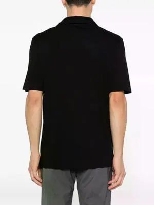 LARDINI Buttoned Polo Shirt - Black
