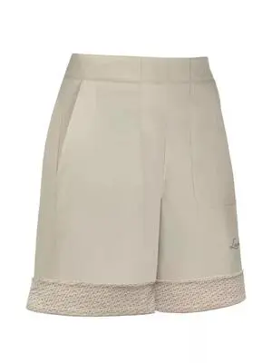 LAMUNT Logo Detail Cuffed Shorts - Neutrals