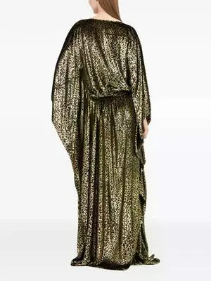 Roberto Cavalli Leopard Print Kaftan Dress