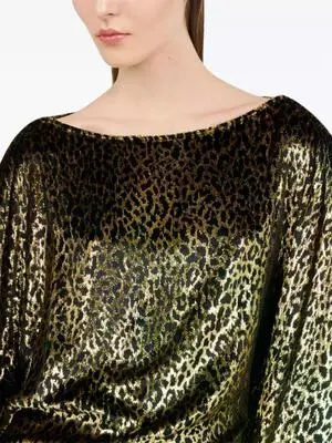 Roberto Cavalli Leopard Print Kaftan Dress