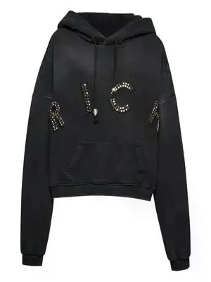 John Richmond Embellished Hoodie - Black