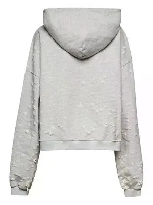 John Richmond Logo Detail Distressed Hoodie