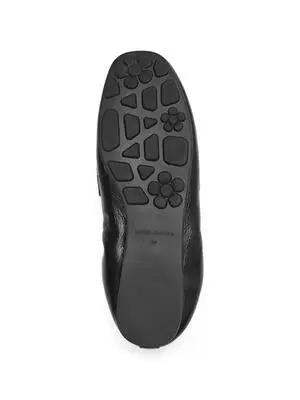 Marc Jacobs Logo Plaque Leather Loafers - Black