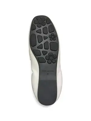 Marc Jacobs Leather Slip-on Loafers With Logo Plaque