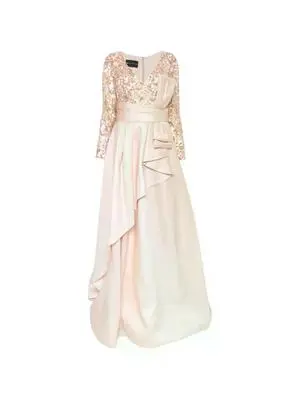 THE COUTURE CLUB Sequin-embellished Ruffled Maxi Dress - Pink