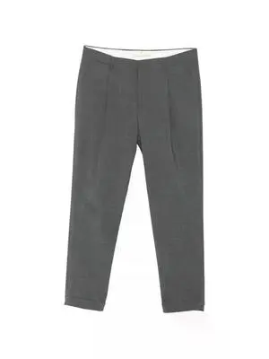 BRIGLIA 1949 Pleated Trousers With Cuffed Hem - Grey