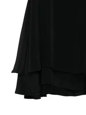 AMI Paris Ruffled Sleeveless Top - Black